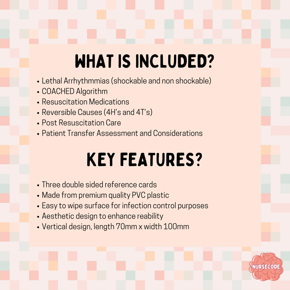 Advanced Resuscitation Nursing Reference Card Bundle – Nurse Code